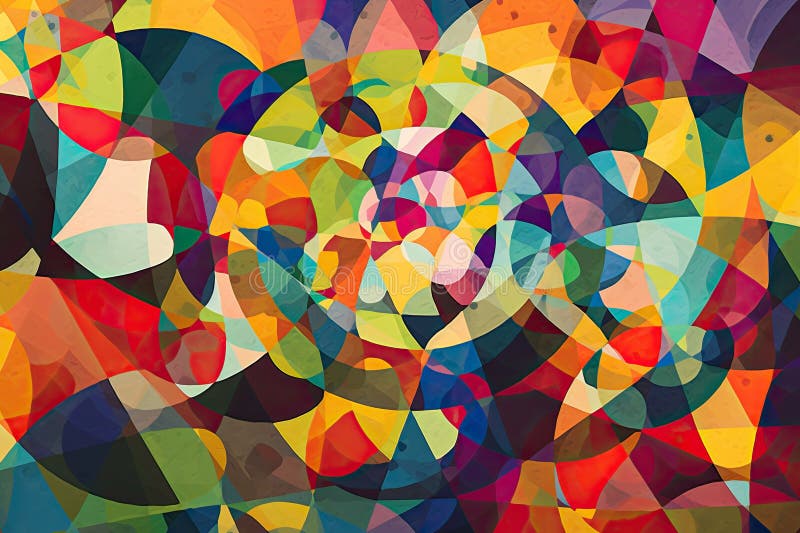 Colorful Overlapping Circles and Triangles in a Chaotic yet Harmonious ...