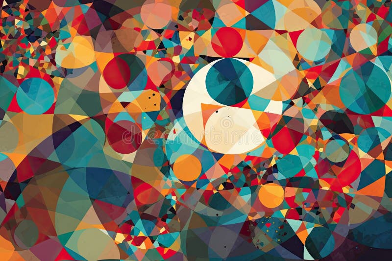 Colorful Overlapping Circles and Triangles in a Chaotic yet Harmonious ...