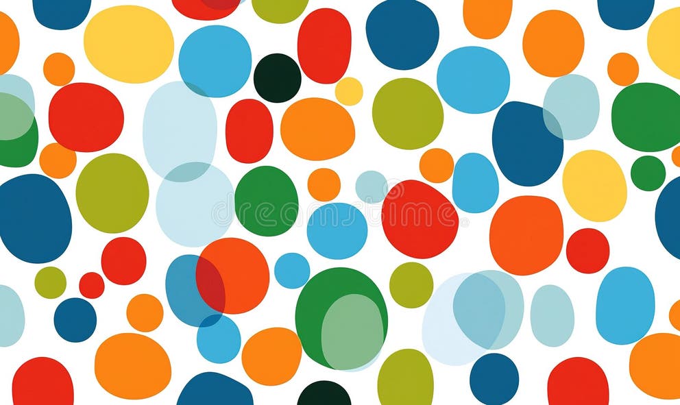 Colorful Overlapping Circles on White Background for Design, Backdrop ...
