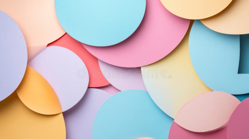 Colorful Overlapping Paper Shapes Soft Tones Stock Photos - Free ...