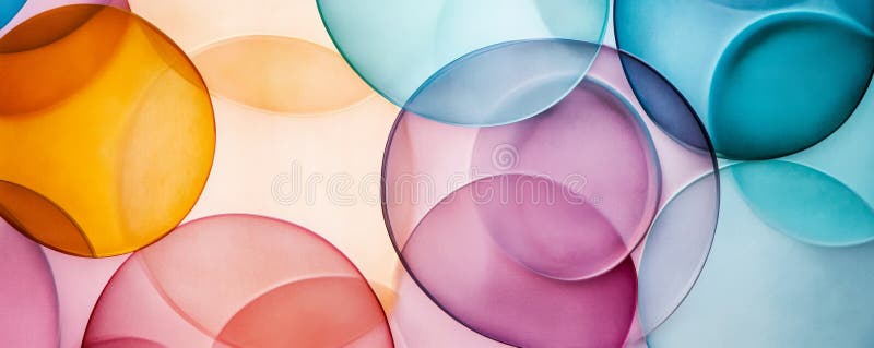 Colorful Overlapping Translucent Circles, Abstract Graphic Design ...