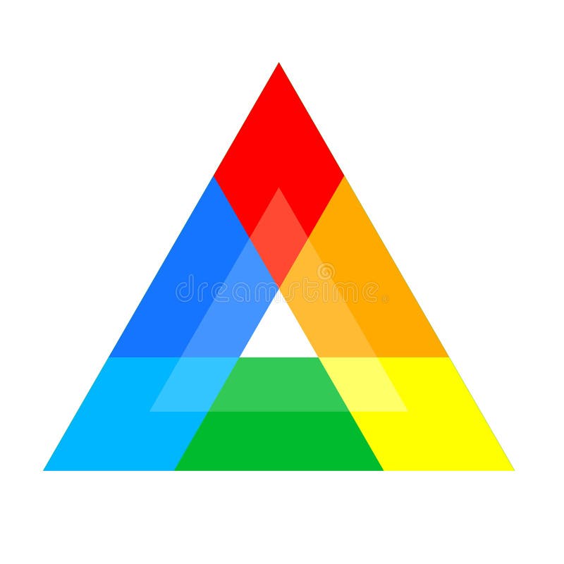 Colorful Overlapping Triangles. Abstract Geometric Design. Bright ...