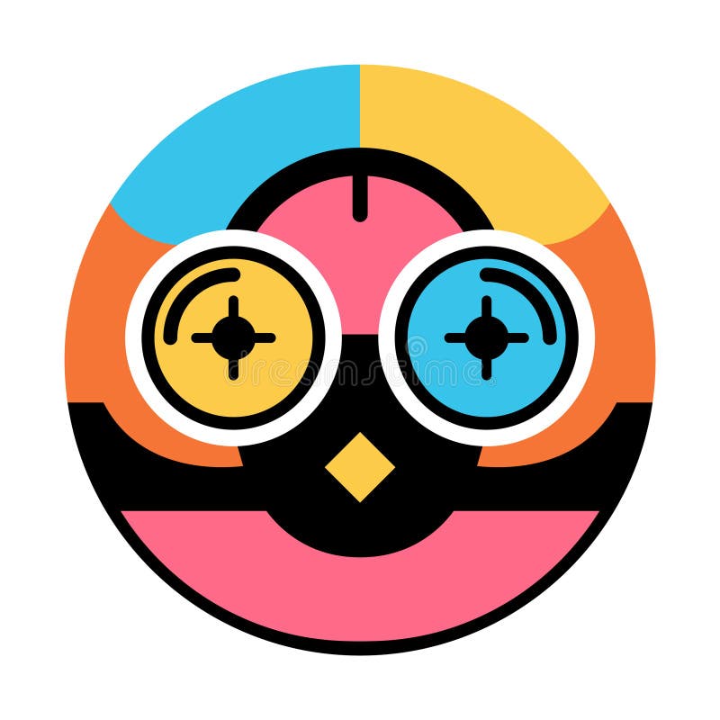 Colorful Owl Icon in Geometric Style Stock Vector - Illustration of ...