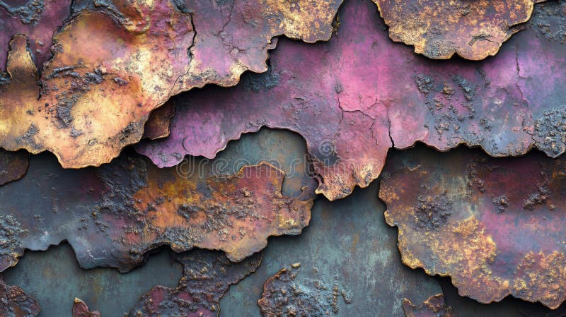 Colorful Oxidized Metal Texture Background Stock Illustration ...