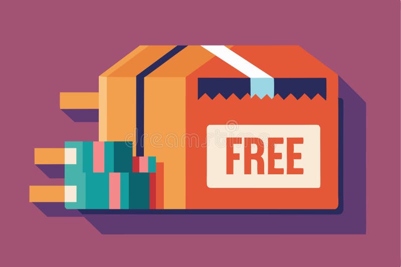 A Colorful Package Marked with Free is Shown, Highlighting Free ...
