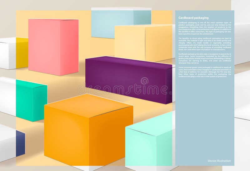 Colorful Packaging, Page Background Vector Illustration Stock Vector ...