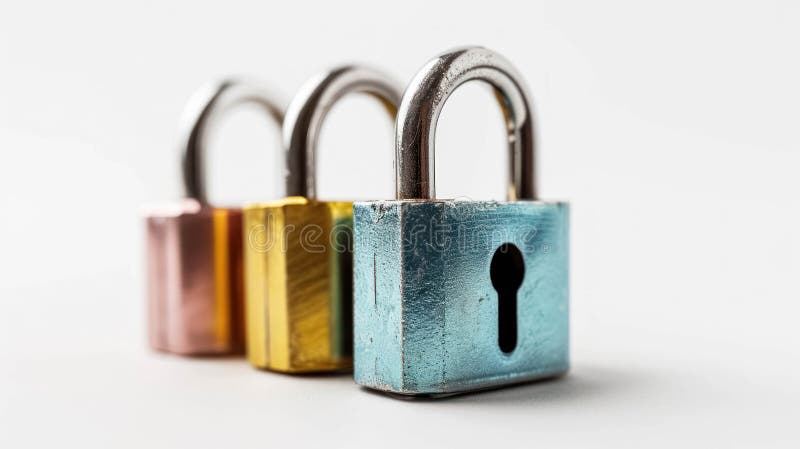 3 Colorful Padlocks Representing 3D Secure. the Triad of Modern Digital ... 3 Colorful Padlocks Representing 3D Secure. the Triad of Modern Digital ...