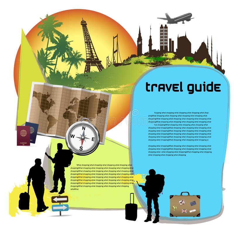 Travel Guide Design stock vector. Illustration of copy - 65925663