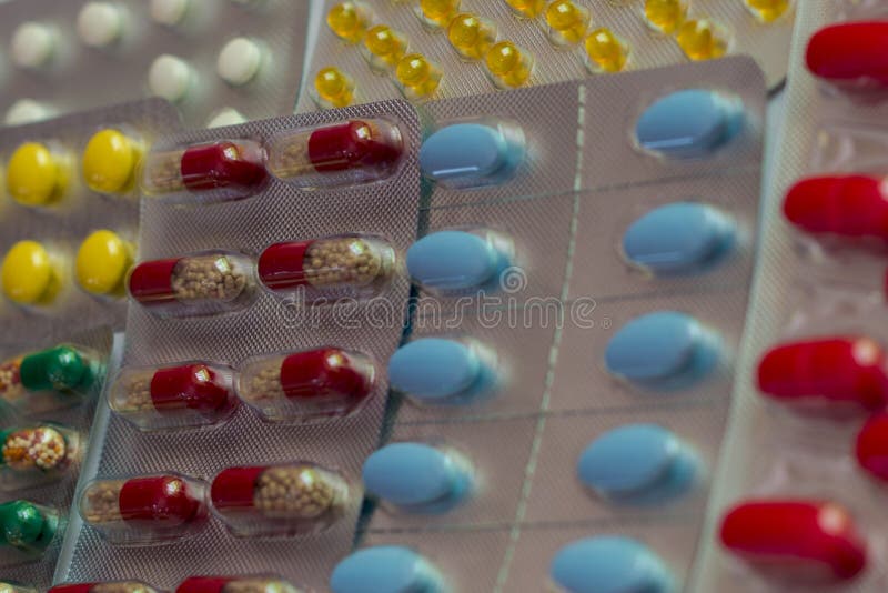 Colorful painkillers stock image. Image of pills, medicines - 92175901