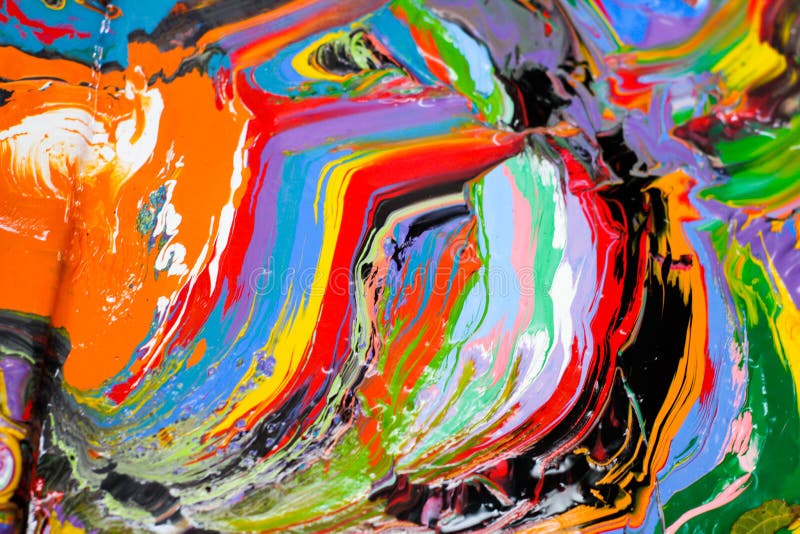 Colorful Paint Abstract Pattern Stock Photo - Image of liquid, artwork ...