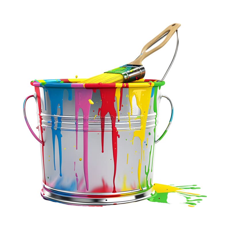 Colorful Paint Box on Transparent Background - Ai Generated Stock ...