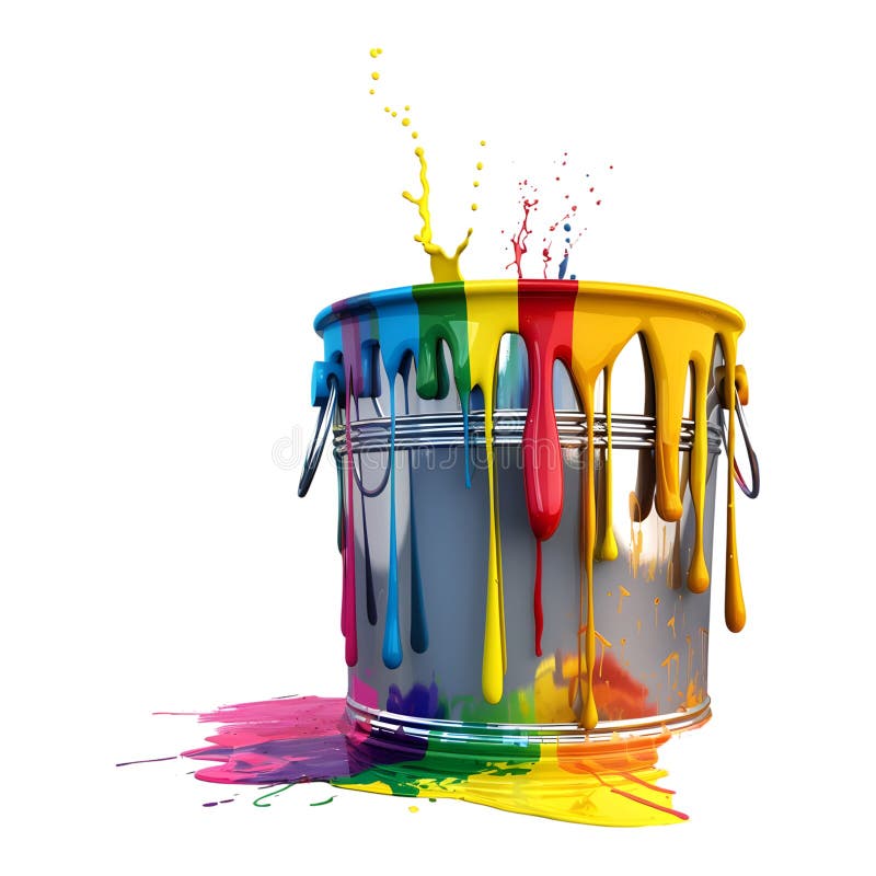 Colorful Paint Box on Transparent Background - Ai Generated Stock ...