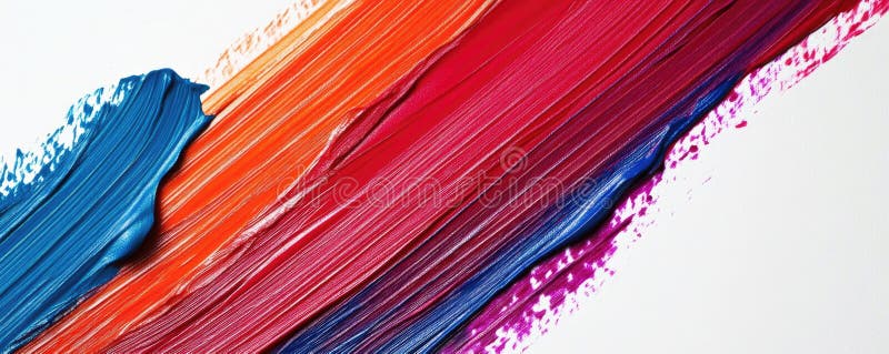 Colorful Paint Brush Strokes Featuring Vibrant Texture and Artistic ...