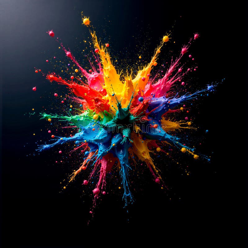 Colorful Paint Burst stock image. Image of vibrant, splatter - 375219199