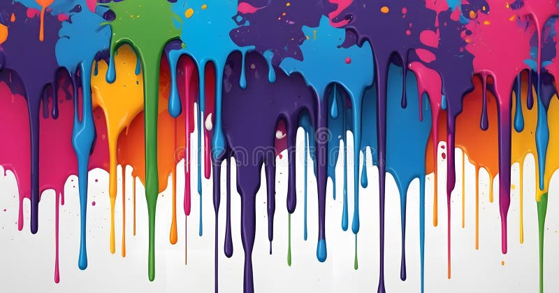 Colorful Paint Drip Dynamics Stock Photo - Image of fluid, colors ...