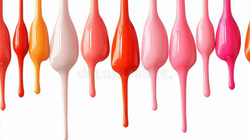 Colorful Paint Drips in Various Shades, Showcasing a Vibrant and ...