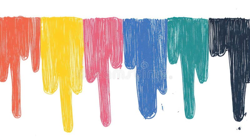 Abstract Colorful Dripping Paint Stripes Background Stock Illustration ...