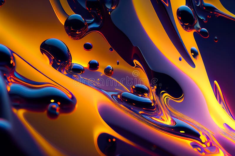Colorful Paint Drops. Generative AI Stock Illustration - Illustration ...