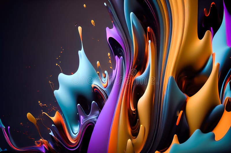 Colorful Paint Drops. Generative AI Stock Illustration - Illustration ...