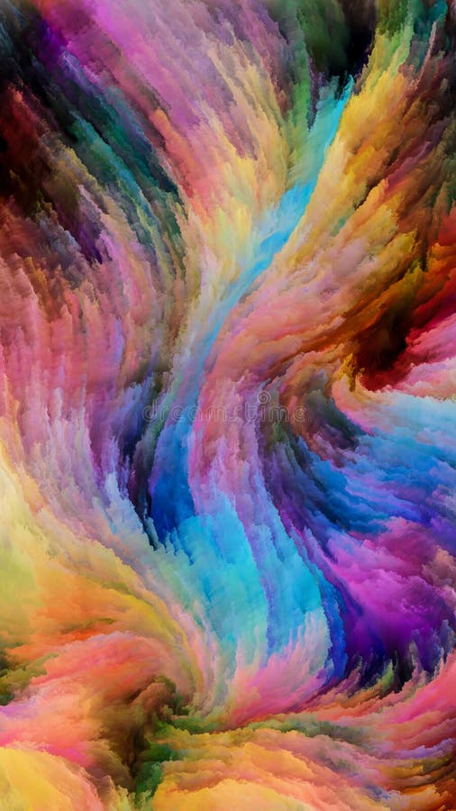 Colorful Paint Evolution stock illustration. Illustration of motion ...