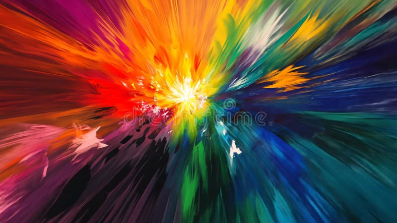 Colorful Paint Exploding from the Center Stock Video - Video of color ...