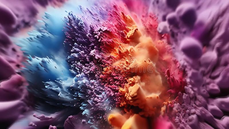 Colorful Paint Exploding in a Chaotic and Abstract Way Stock Video ...