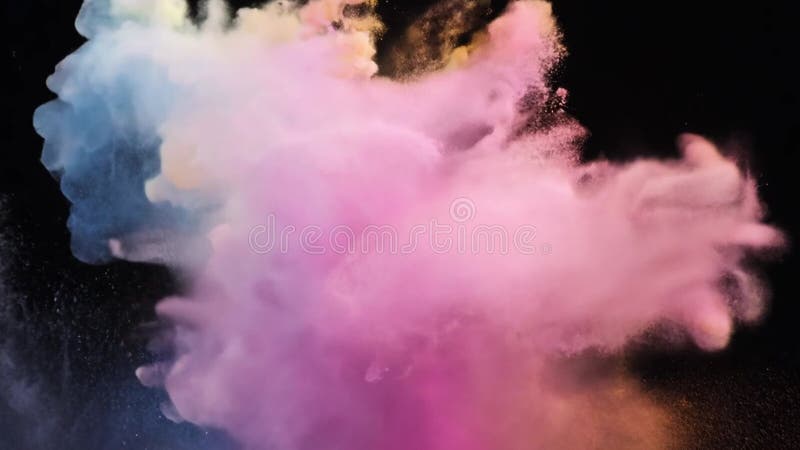 Colorful Paint Exploding in Water on Black Background Stock Video ...