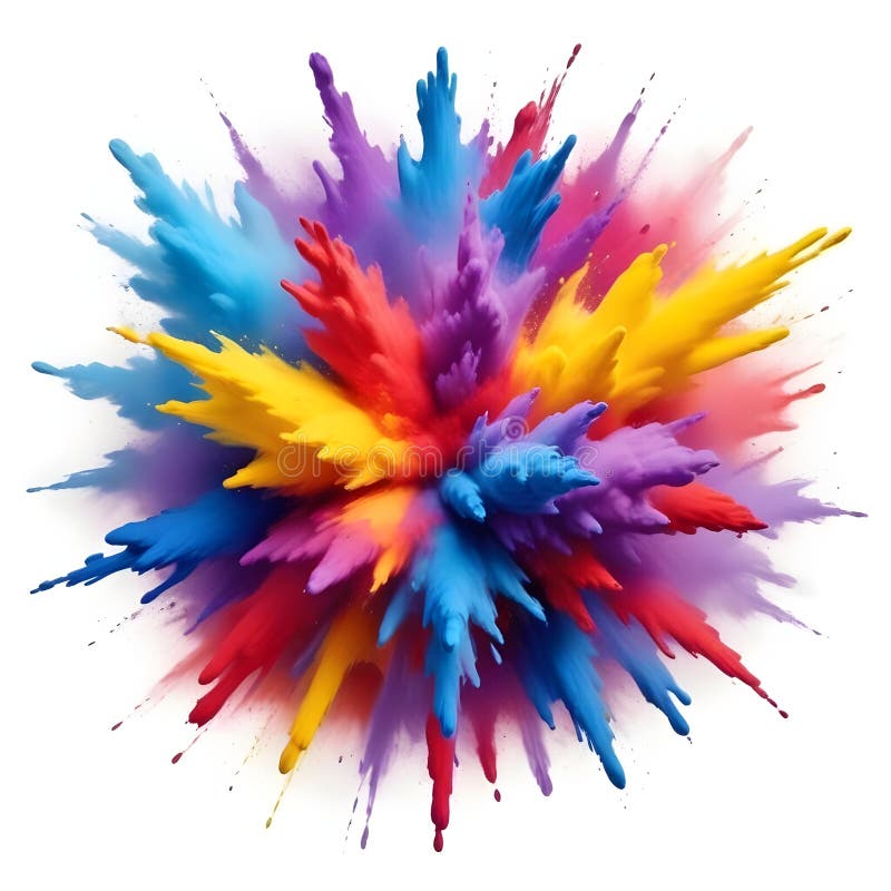 Colorful Paint Explosion stock illustration. Illustration of impact ...