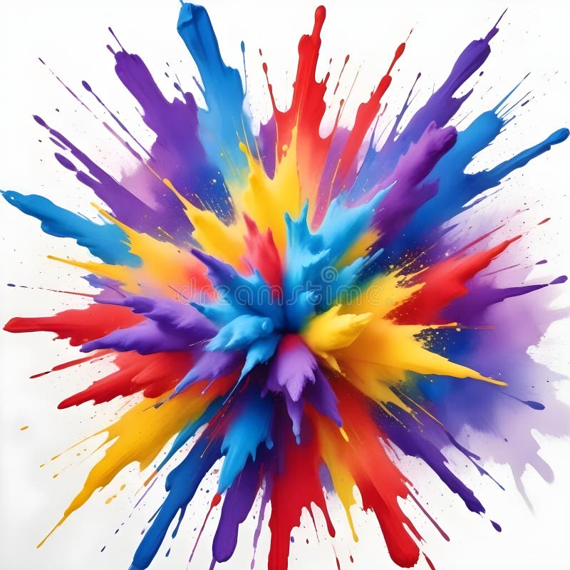 Colorful Paint Explosion stock illustration. Illustration of background ...