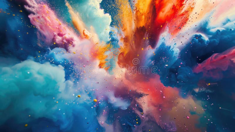 Colorful Paint Explosion stock photo. Image of explosion - 374990250