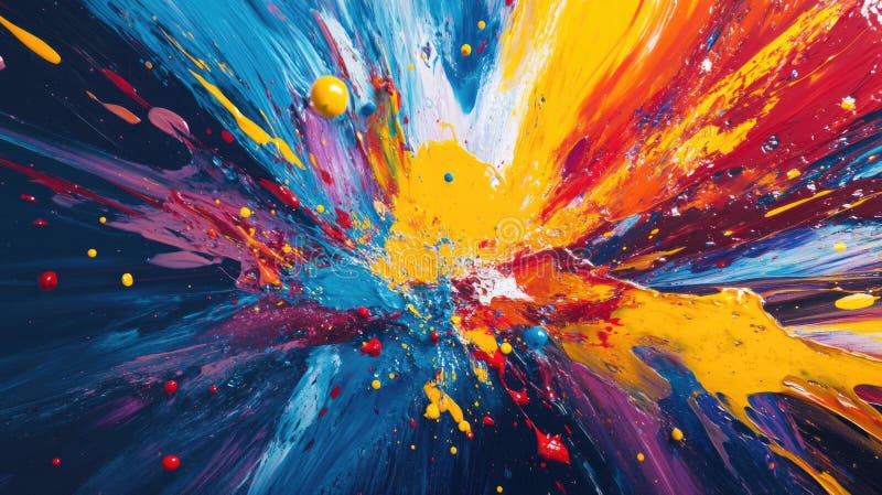 Colorful Paint Explosion stock photo. Image of chaos - 375295994