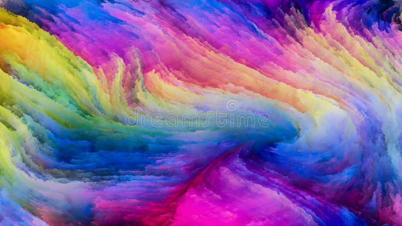 Colorful Paint Illusion stock illustration. Illustration of ...