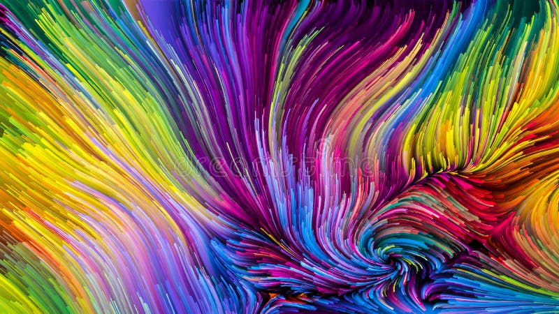 Colorful Paint Paths stock illustration. Illustration of attractive ...