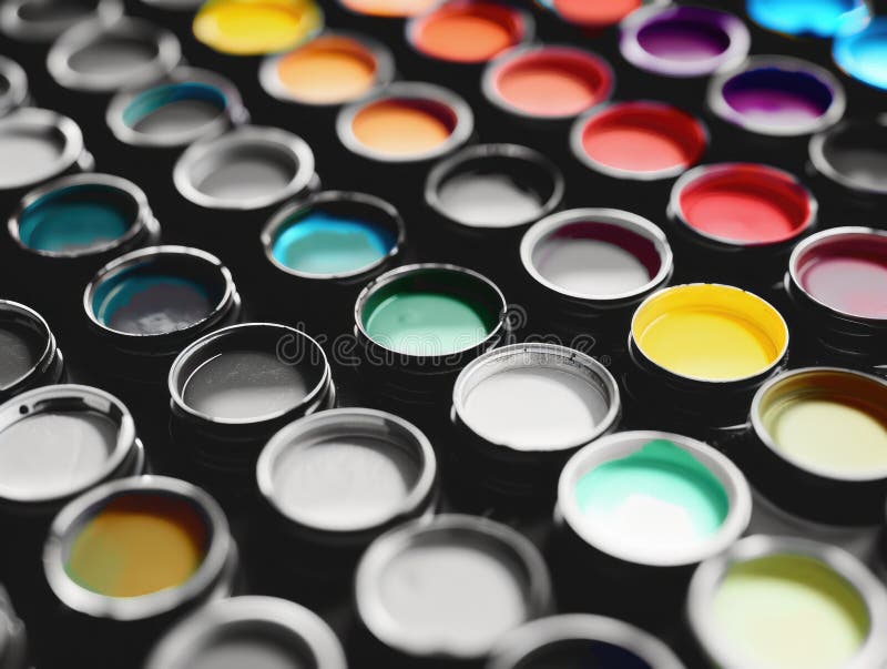 Colorful Paint Samples stock image. Image of tools, colors - 371395359