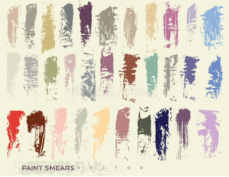 Colorful paint smears stock vector. Illustration of design - 229718678