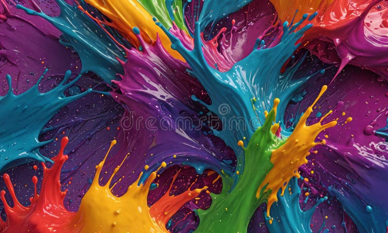 Colorful Paint Splash. Holi Concept Background. Stock Illustration ...