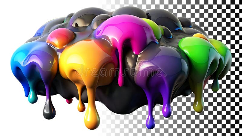 Colorful Paint Splash Drip, Vibrant Artistic Element for Creative ...