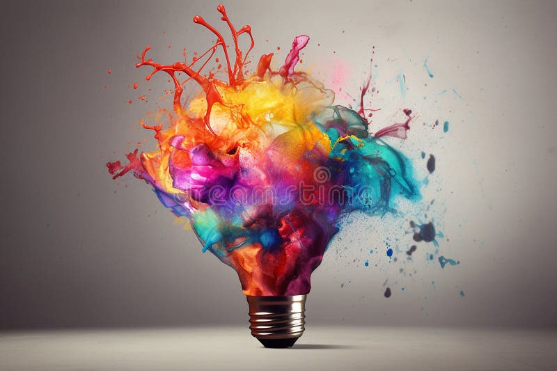 Explosion of Creativity stock illustration. Illustration of expression ...