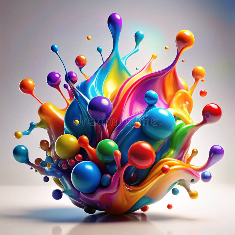 Colorful Paint Splash Explosion Stock Illustration - Illustration of ...