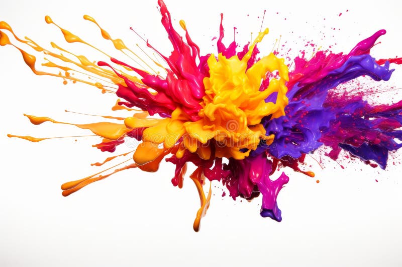 Colorful Paint Splash Explosion Stock Illustration - Illustration of ...