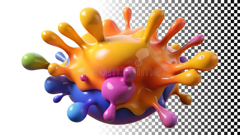 Colorful Paint Splash, Vibrant Splatter, Artistic Liquid, Abstract ...