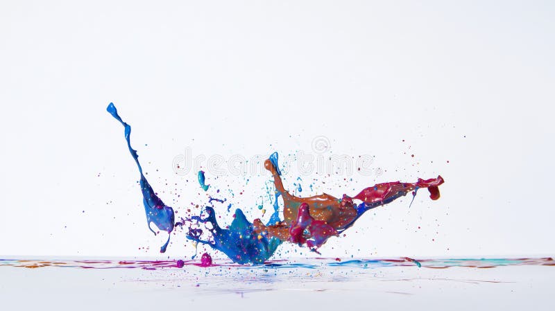 Colorful Paint Splash on White Background Stock Illustration ...
