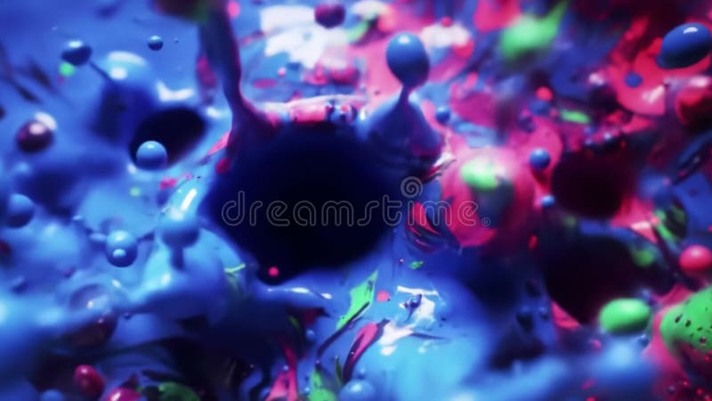 Colorful Paint Splashes Create Dynamic Visual Effects in a Creative ...