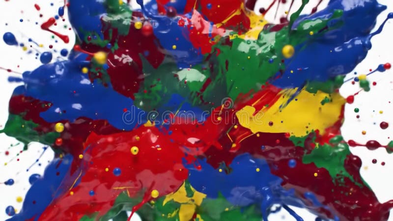 Colorful Paint Splashes Create Stunning Visual Effects during ...