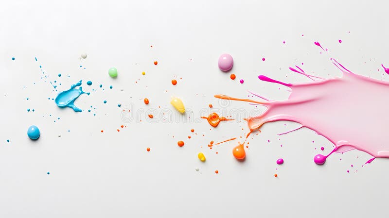 Colorful Paint Splashes Creating Vibrant Artistic Expression and ...