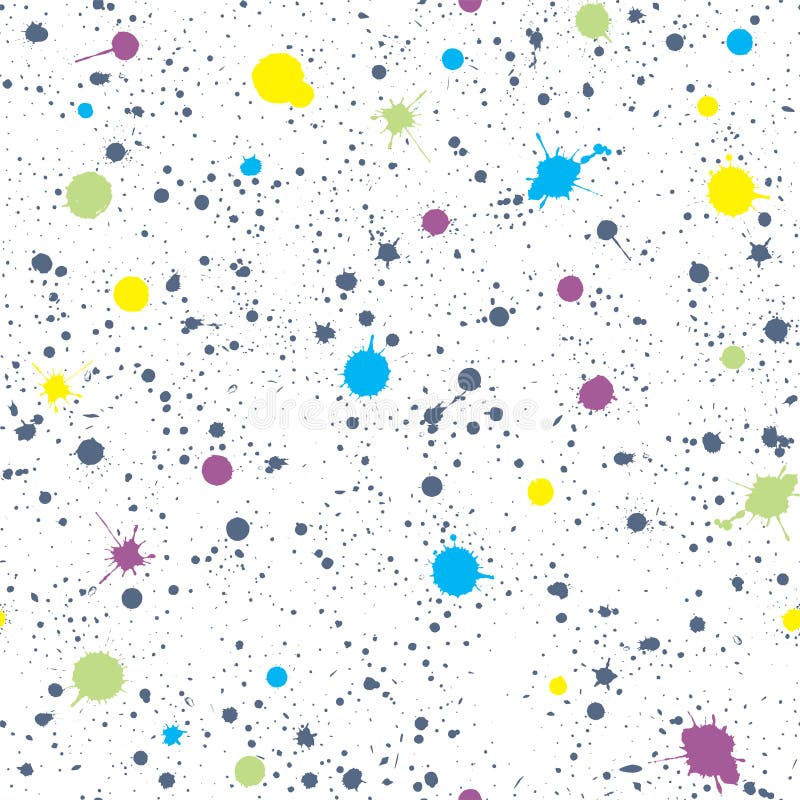 Colorful Paint Splashes Pattern on White Texture Style Stock Vector ...