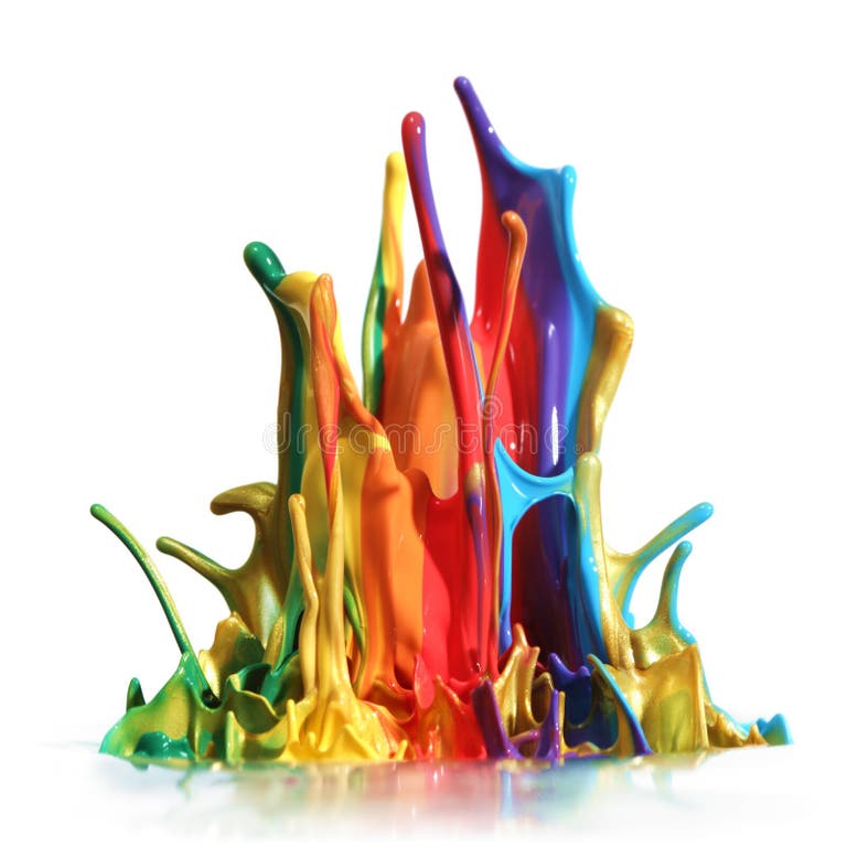 Colorful paint splashing stock photo. Image of color - 20102326