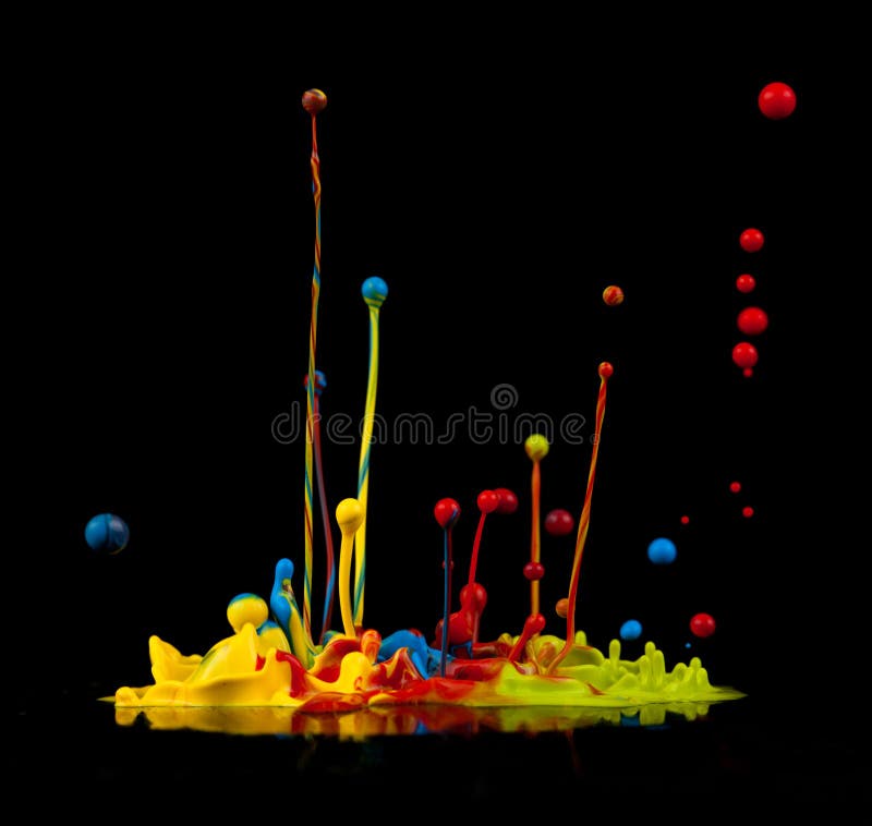 Colorful paint splashing stock photo. Image of wave, paintbrush - 32099492