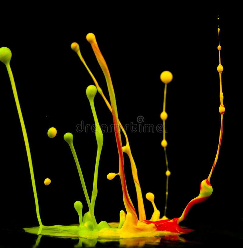 Colorful paint splashing stock photo. Image of closeup - 32099494
