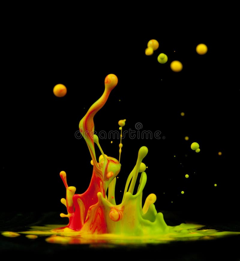 Colorful paint splashing stock image. Image of green - 32099569